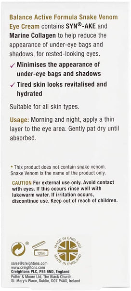 Snake Venom Eye Cream 15ml – Balance Active Formula